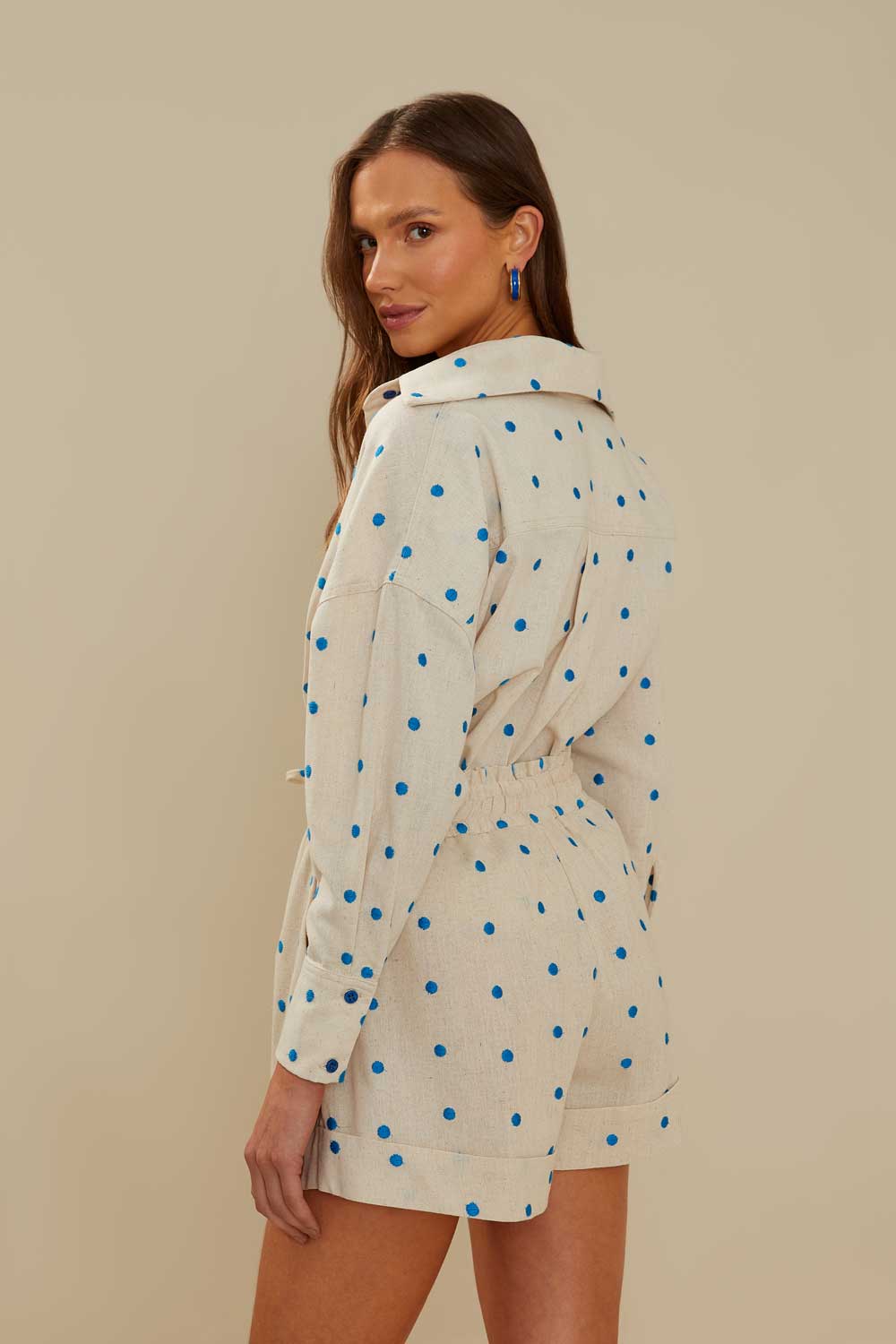 Short Clochar Poá Linho - 02041749 - Ohboy